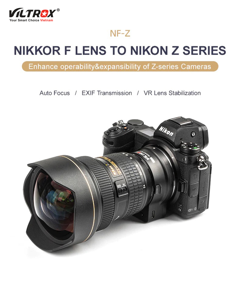 Ngàm chuyển AF Viltrox NF-Z Lens Mount Adapter | Viltrox Vietnam
