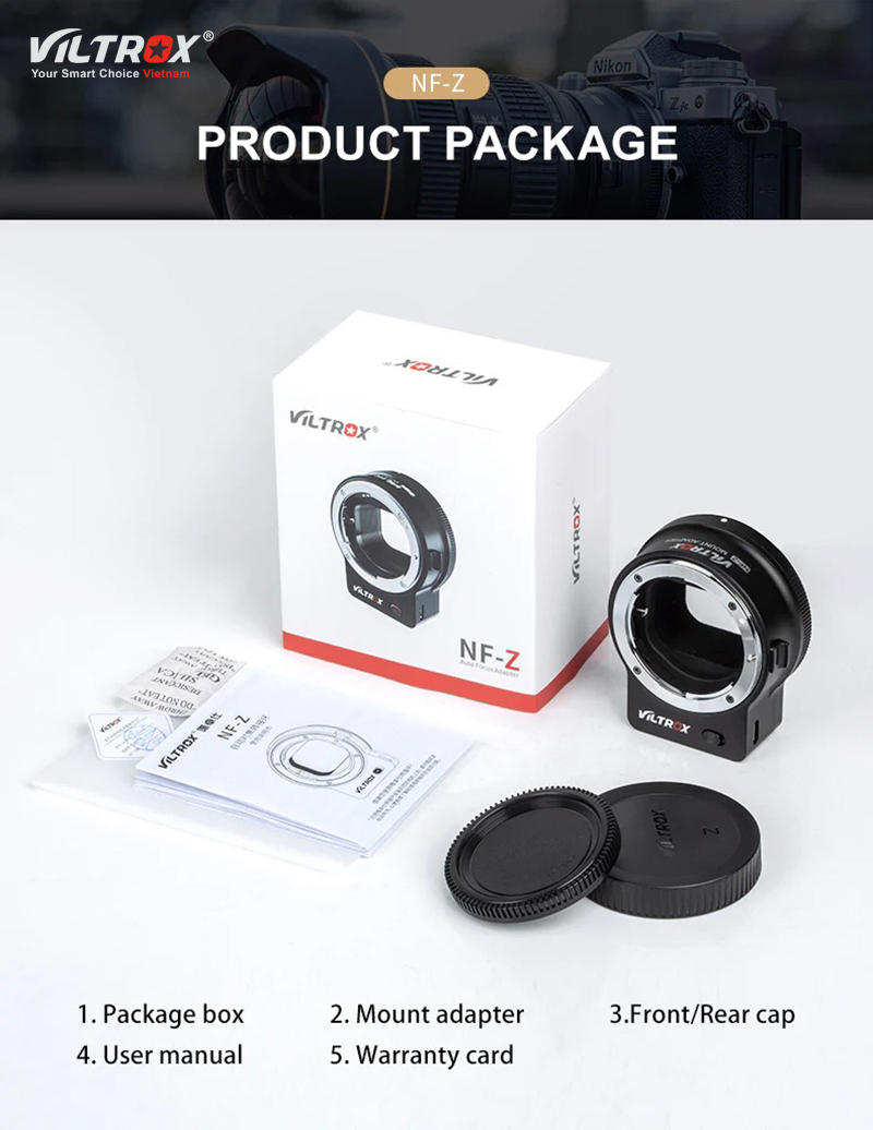 Ngàm chuyển AF Viltrox NF-Z Lens Mount Adapter | Viltrox Vietnam
